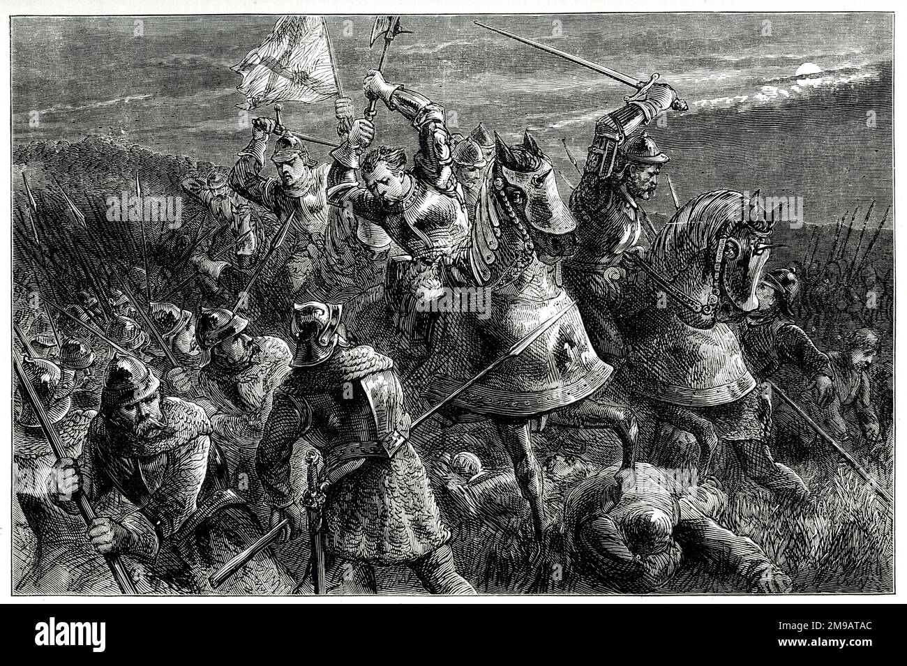 Hotspur's (Henry Percy) night attack at the Battle of Otterburn ...