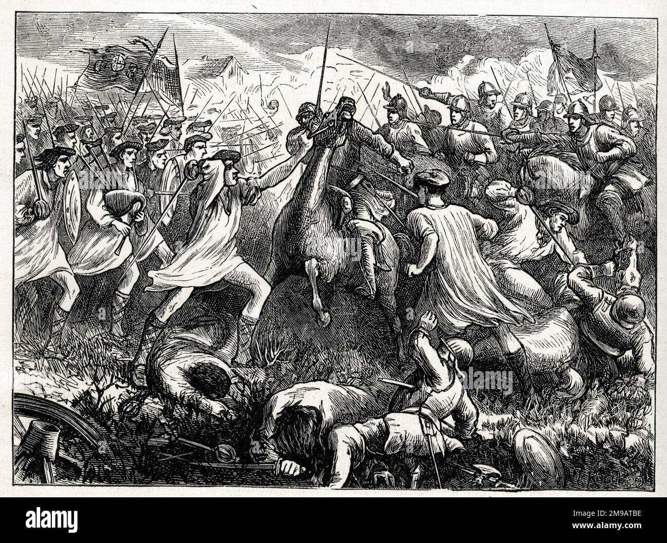 Charge of the Clan Maclean infantry (a Highland Scottish clan) at the ...