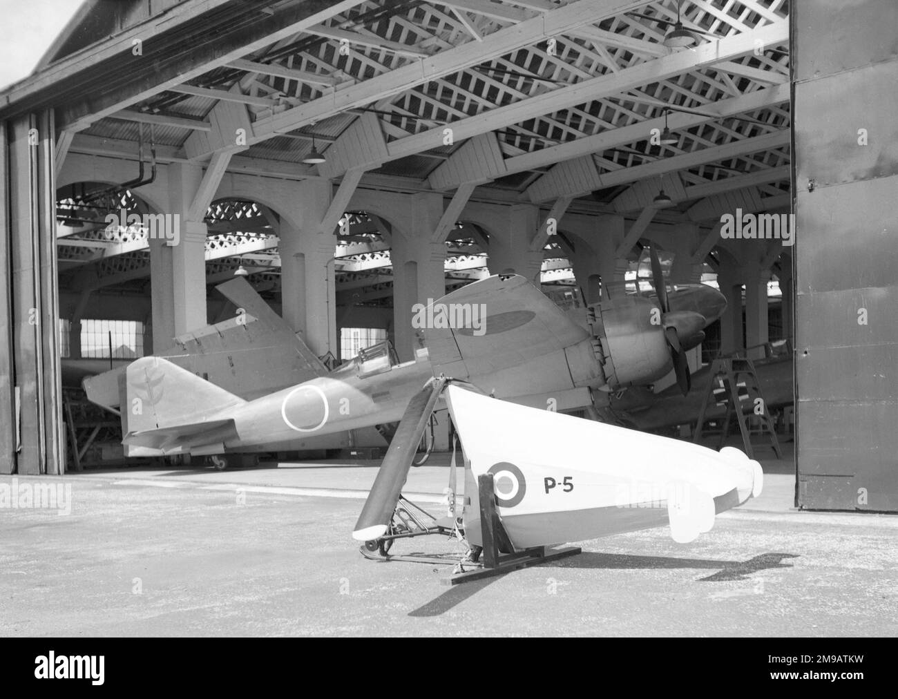 Hafner H.8 Rotachute Mk.IV P-5, at RAF Henlow, outside the Museum ...
