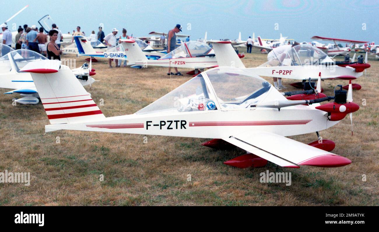 Colomban MC-15Z Cri-Cri F-PZTR (msn 121), with six other Cri-Cri, at a ...