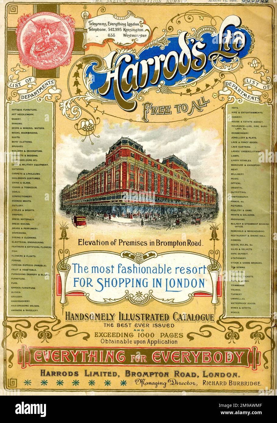 Advert for Harrods department store, London Stock Photo - Alamy