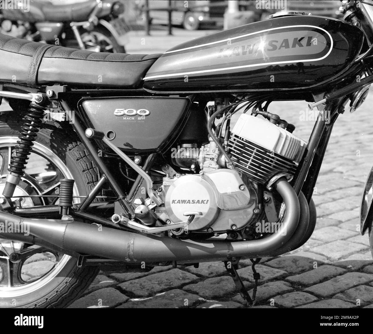 Kawasaki 500 Mach III motorcycle noise generator Stock Photo - Alamy