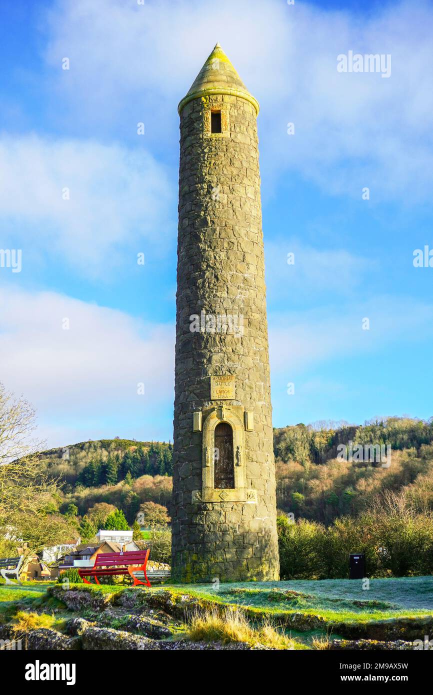 Largs Pencil, a monument erected in 1912 on Bowan Crag, Largs to ...