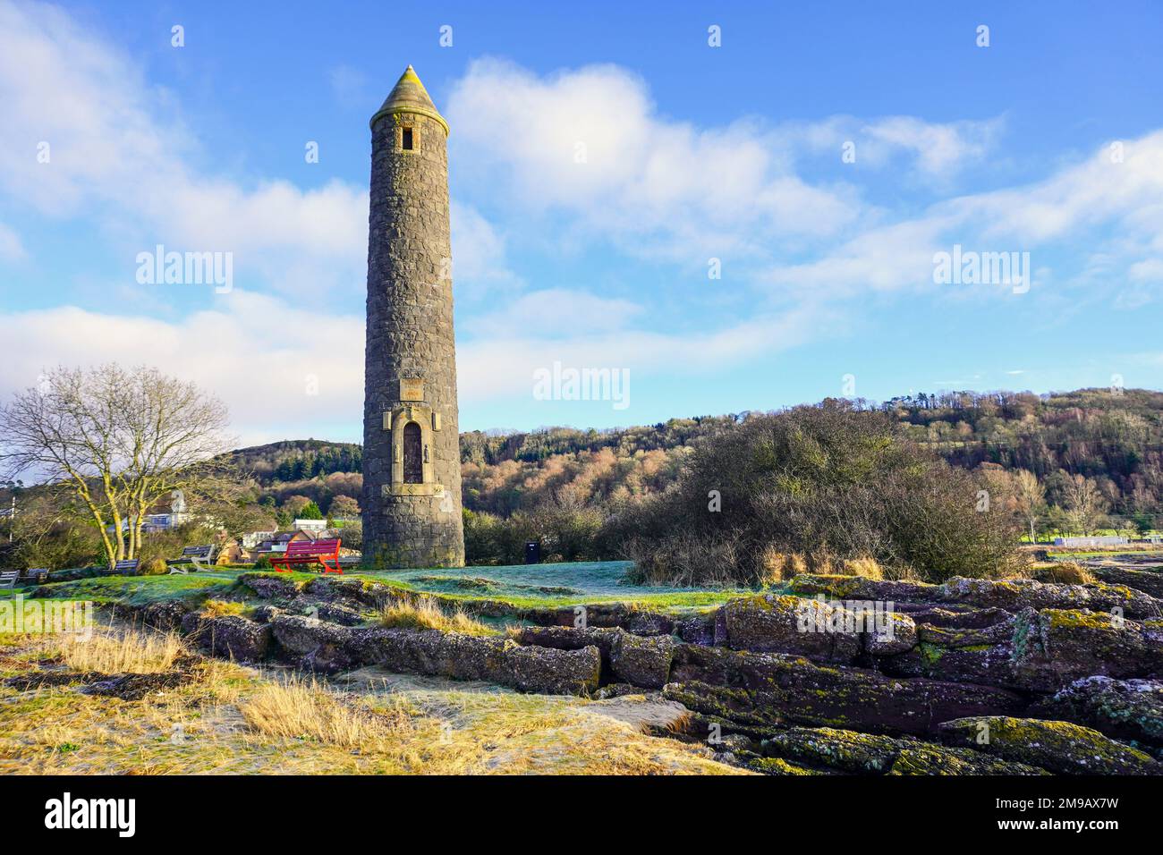Largs Pencil, a monument erected in 1912 on Bowan Crag, Largs to ...