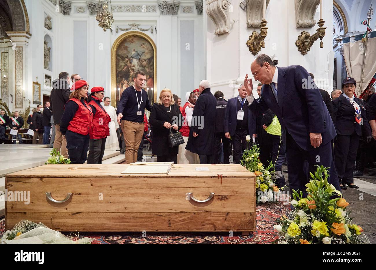 Palermo, Sicily, Italy. 17th Jan, 2023. Funeral of Biagio Conte takes ...