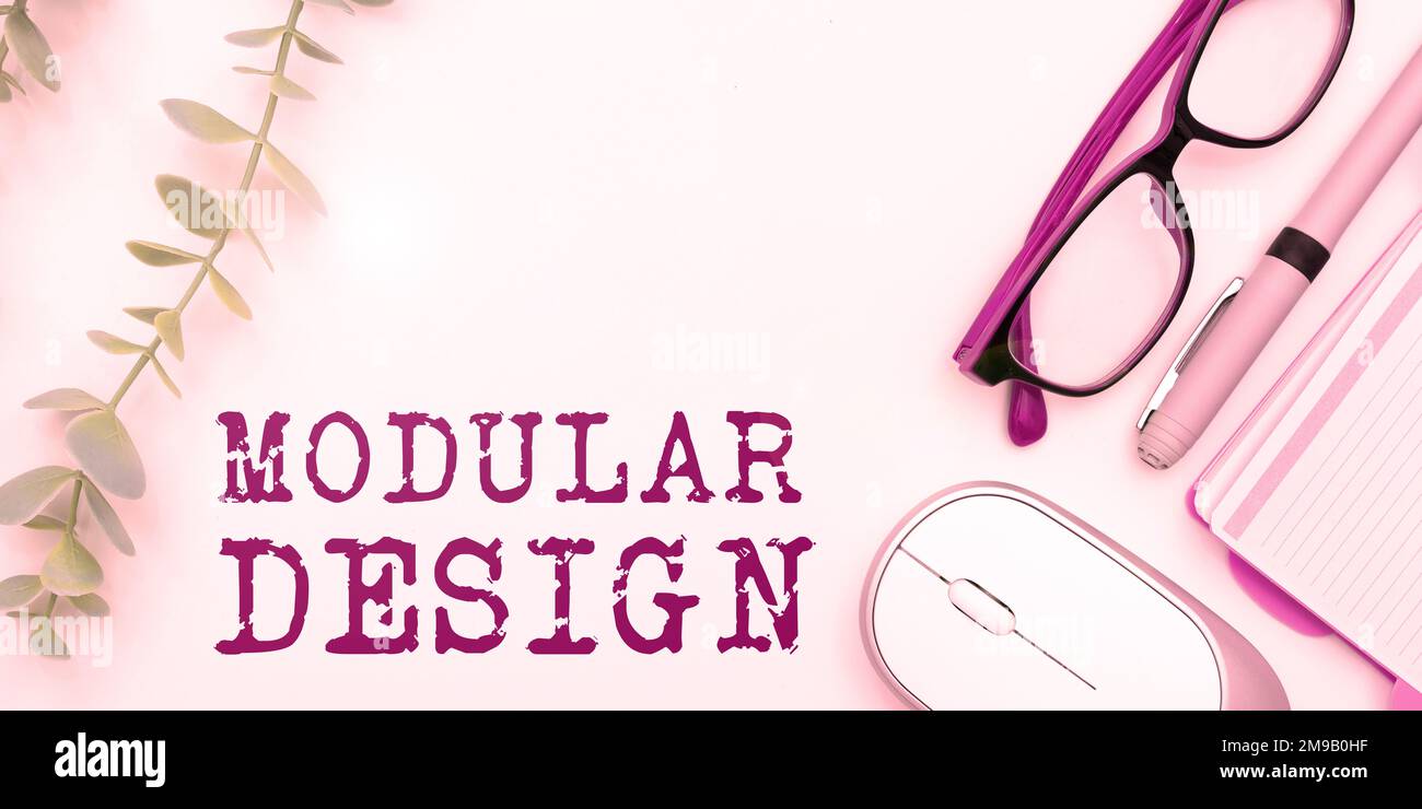 Inspiration showing sign Modular Design. Concept meaning product ...
