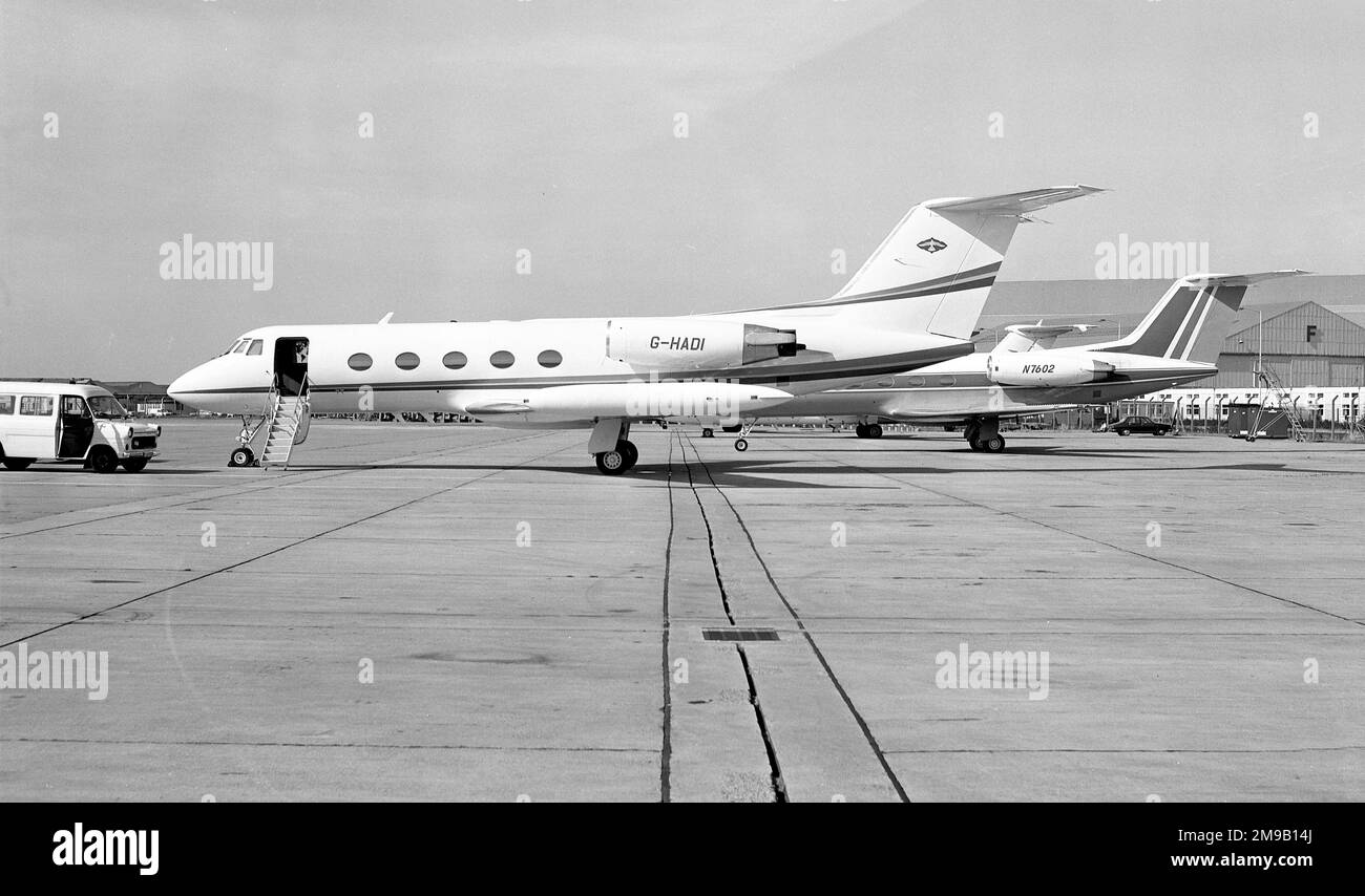 Grumman G-1159 Gulfstream II G-HADI (msn 235), of Arab Express Ltd., at ...