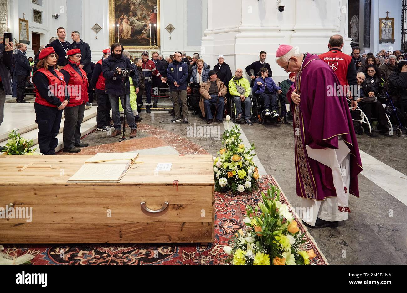 Palermo, Sicily, Italy. 17th Jan, 2023. Funeral of Biagio Conte takes ...