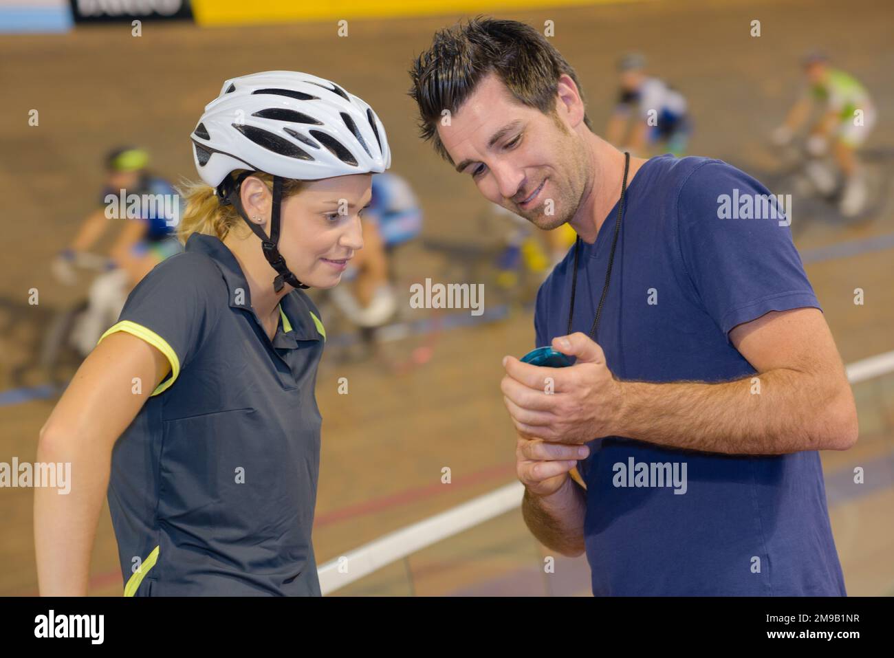 Female cycling coach hi-res stock photography and images - Alamy