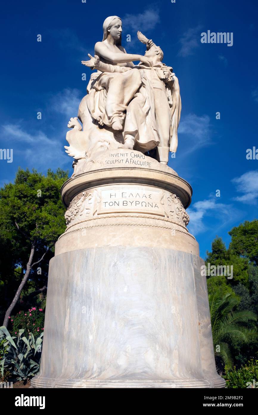 Statue of Lord Byron, Athens, Greece Stock Photo - Alamy