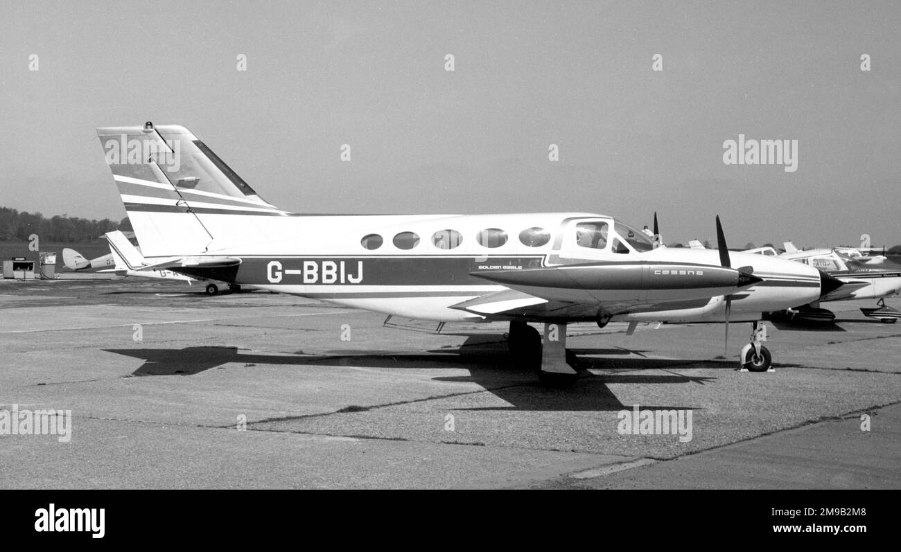Cessna 421B Golden Eagle G-BBIJ (msn 421B0432), at Booker in March 1976 ...