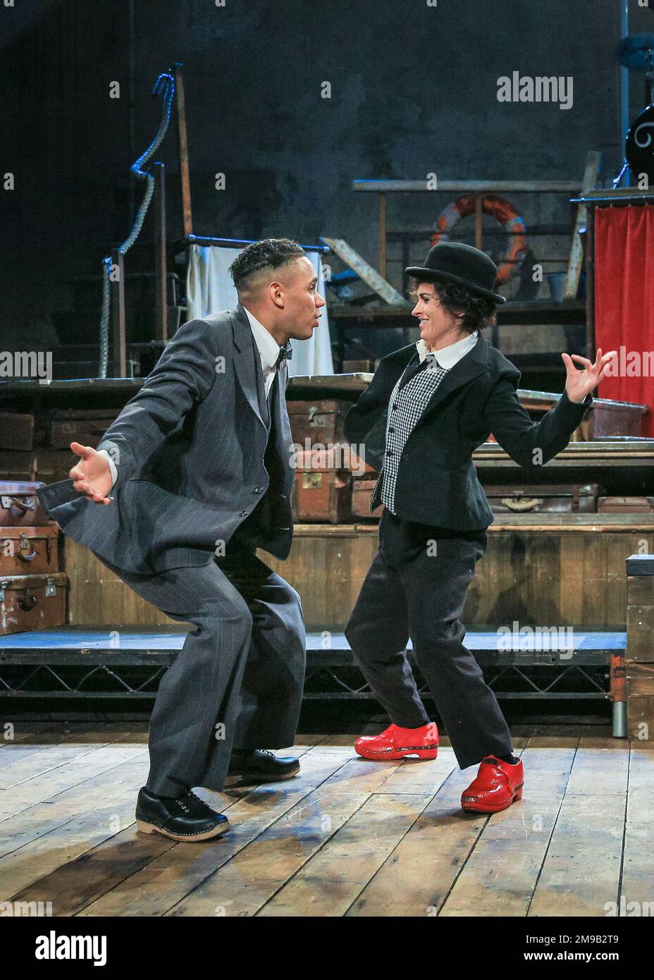 London, UK. 17th Jan, 2023. Jerone Marsh-Reid (Stan Laurel) and ...