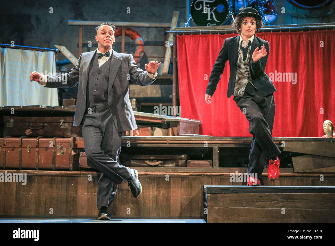 London, UK. 17th Jan, 2023. Jerone Marsh-Reid (Stan Laurel) and ...