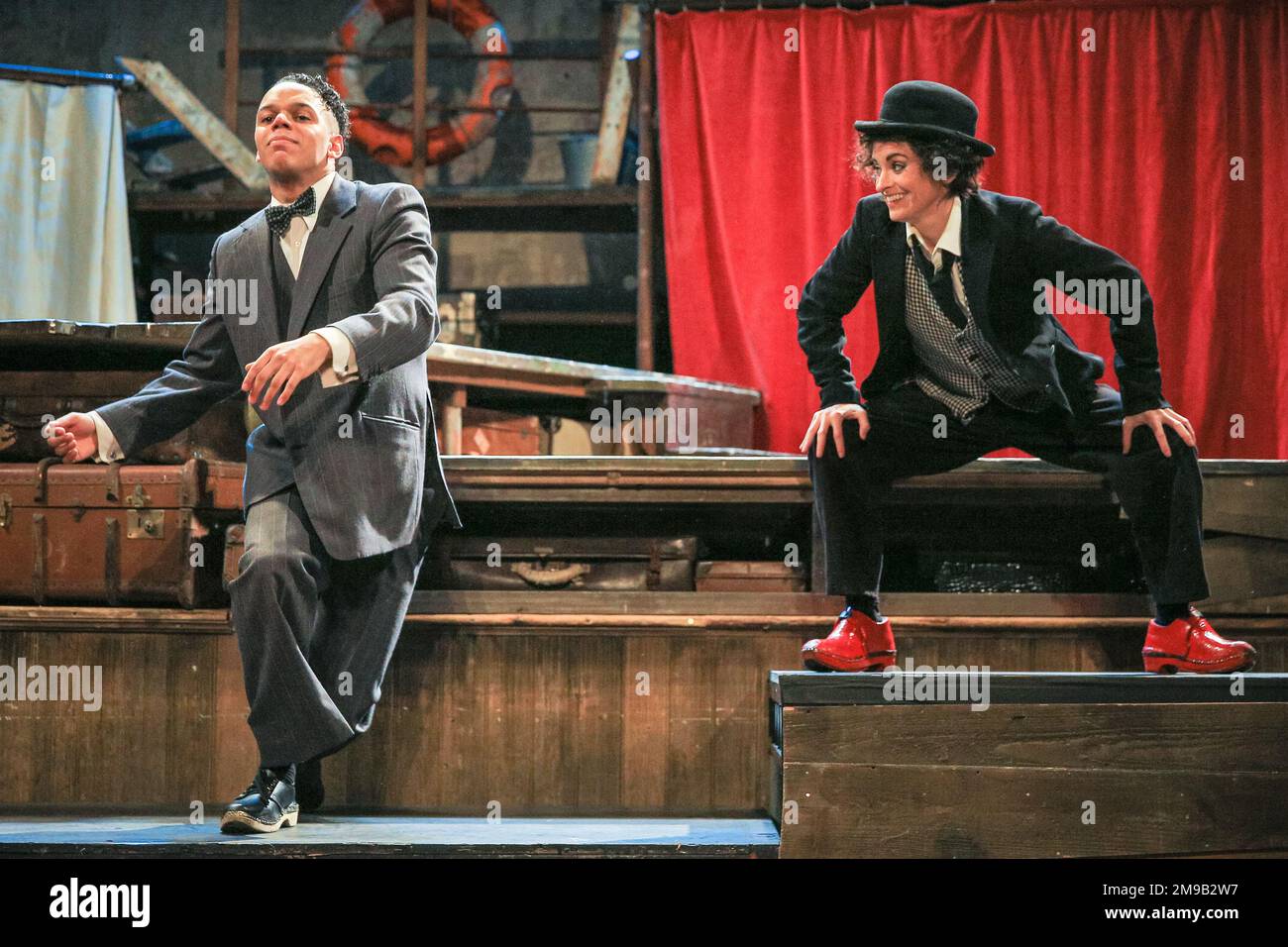 London, UK. 17th Jan, 2023. Jerone Marsh-Reid (Stan Laurel) and ...