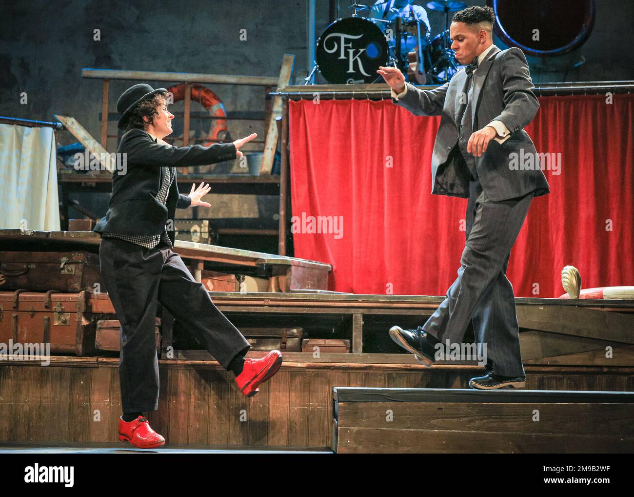 London, UK. 17th Jan, 2023. Jerone Marsh-Reid (Stan Laurel) and ...