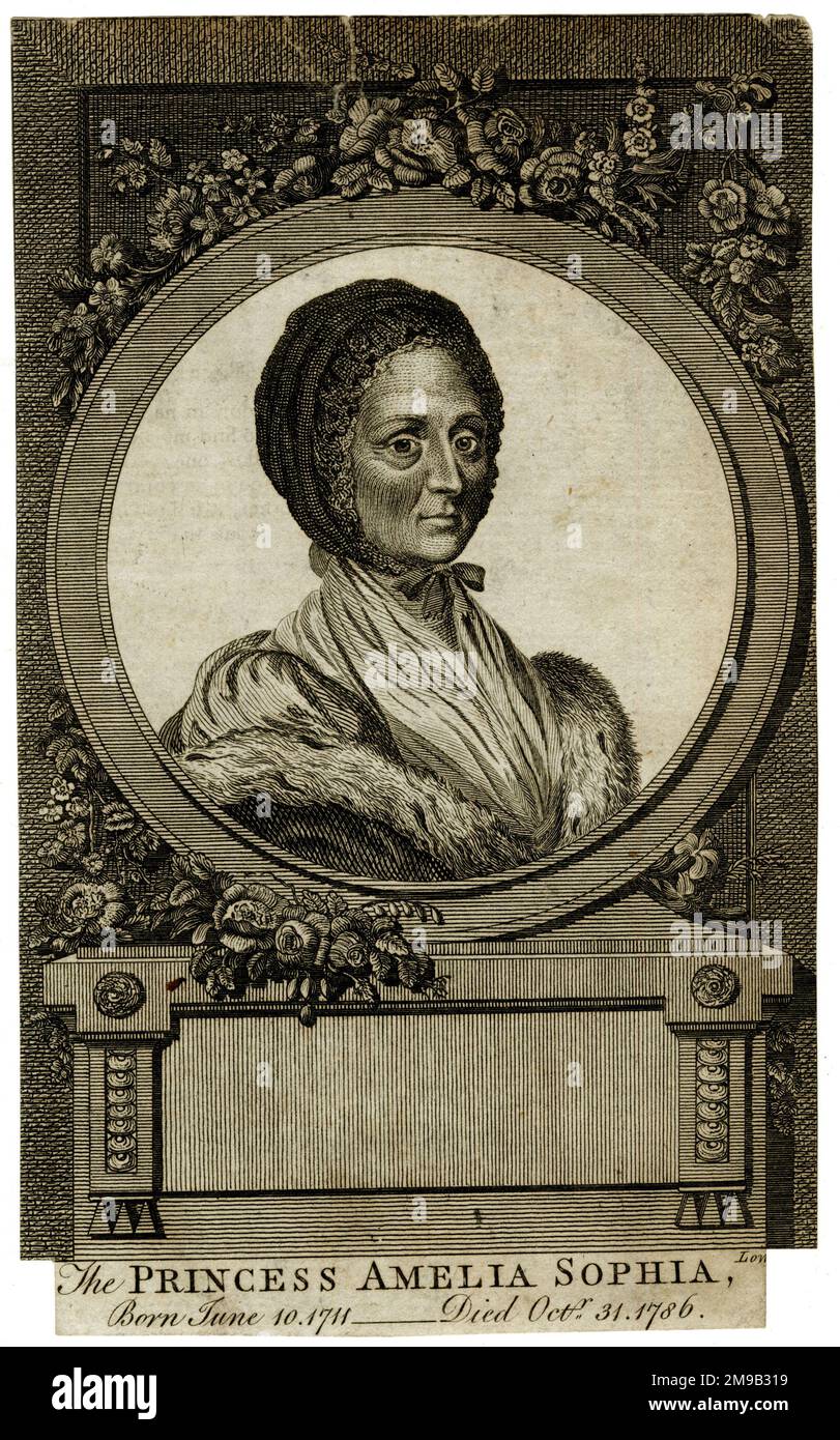 Princess Amelia Sophia Eleanor of Great Britain (1711-1786), second ...