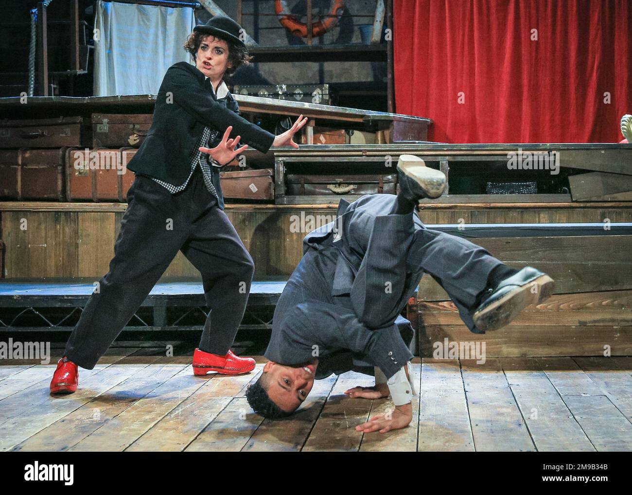London, UK. 17th Jan, 2023. Jerone Marsh-Reid (Stan Laurel) and ...