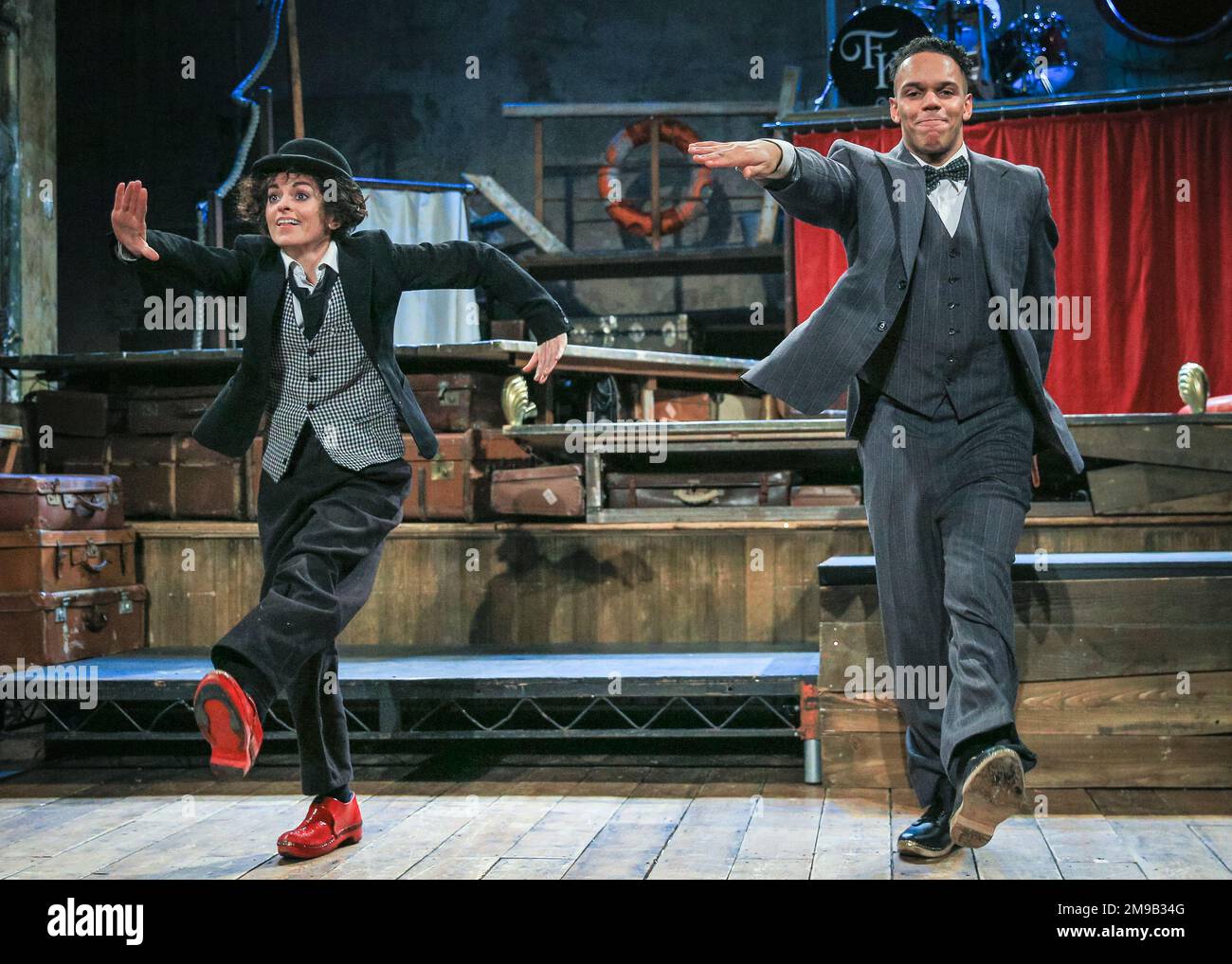 London, UK. 17th Jan, 2023. Jerone Marsh-Reid (Stan Laurel) and ...