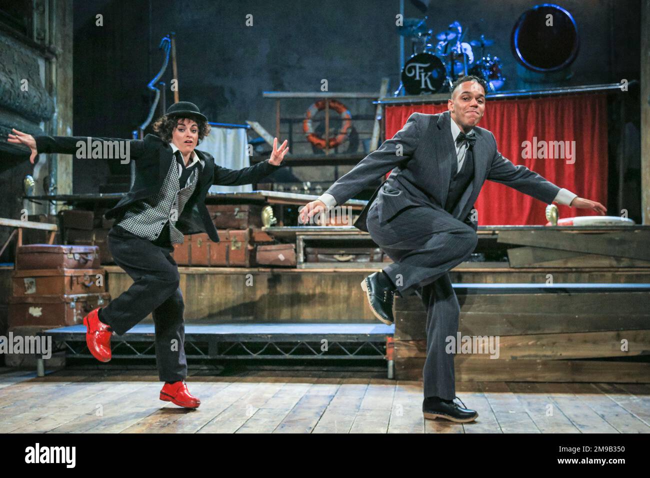 London, UK. 17th Jan, 2023. Jerone Marsh-Reid (Stan Laurel) and ...