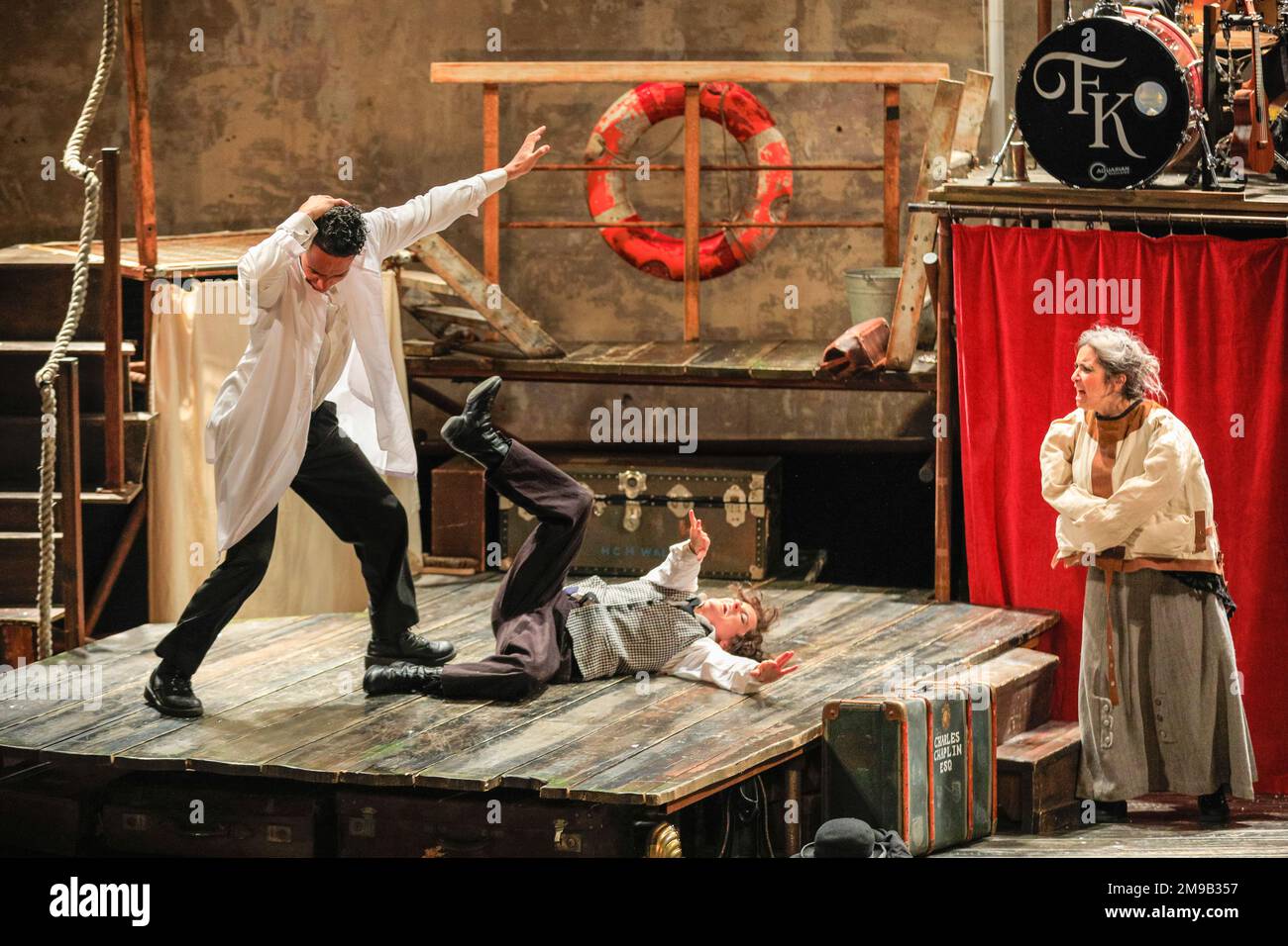 London, UK. 17th Jan, 2023. Jerone Marsh-Reid (Stan Laurel) and ...