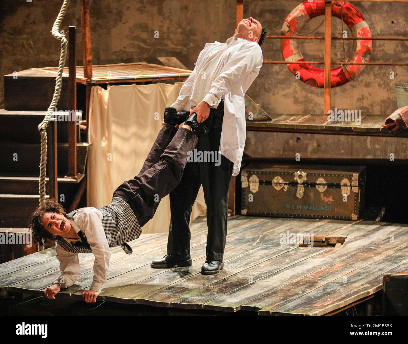 London, UK. 17th Jan, 2023. Jerone Marsh-Reid (Stan Laurel) and ...