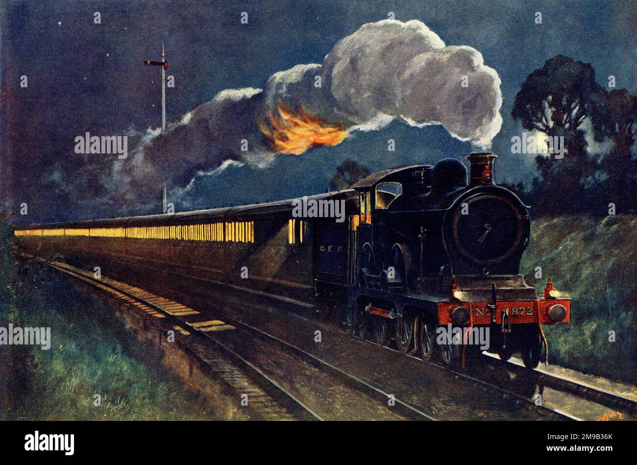 Great Eastern Railway Train, 'The East Anglian Express' Stock Photo - Alamy