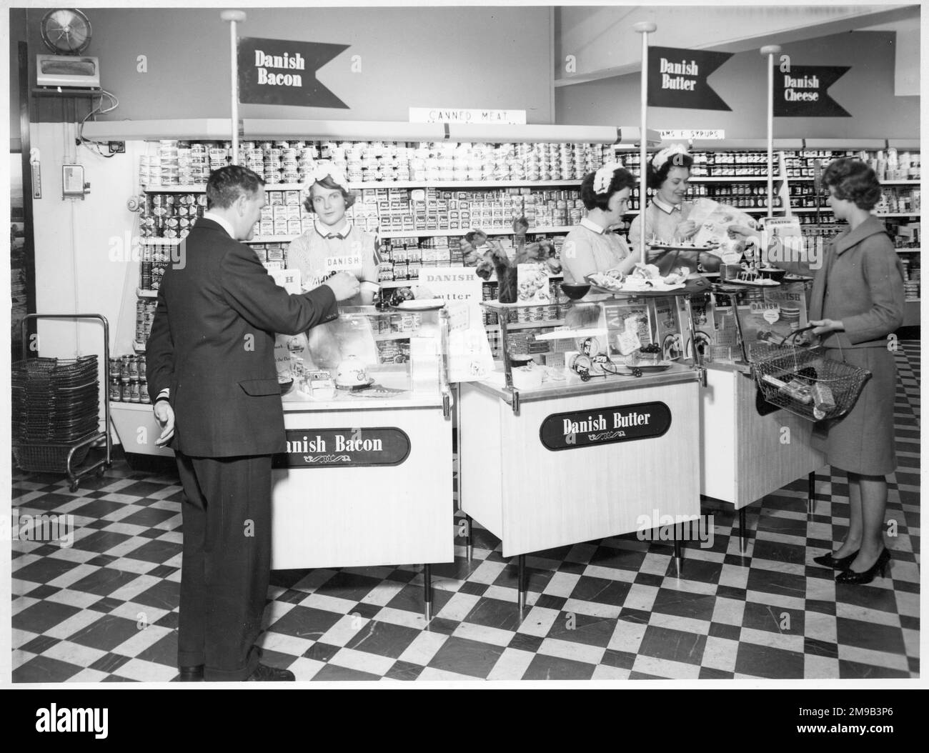 Danish food counters inside a Wolverhampton department store Stock ...