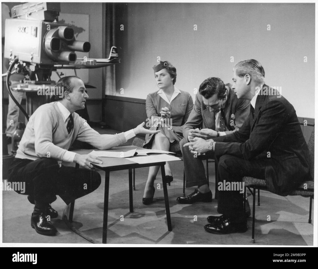 Raymond Baxter interviewing Captain James Linton A.F.C, a BOAC Comet ...