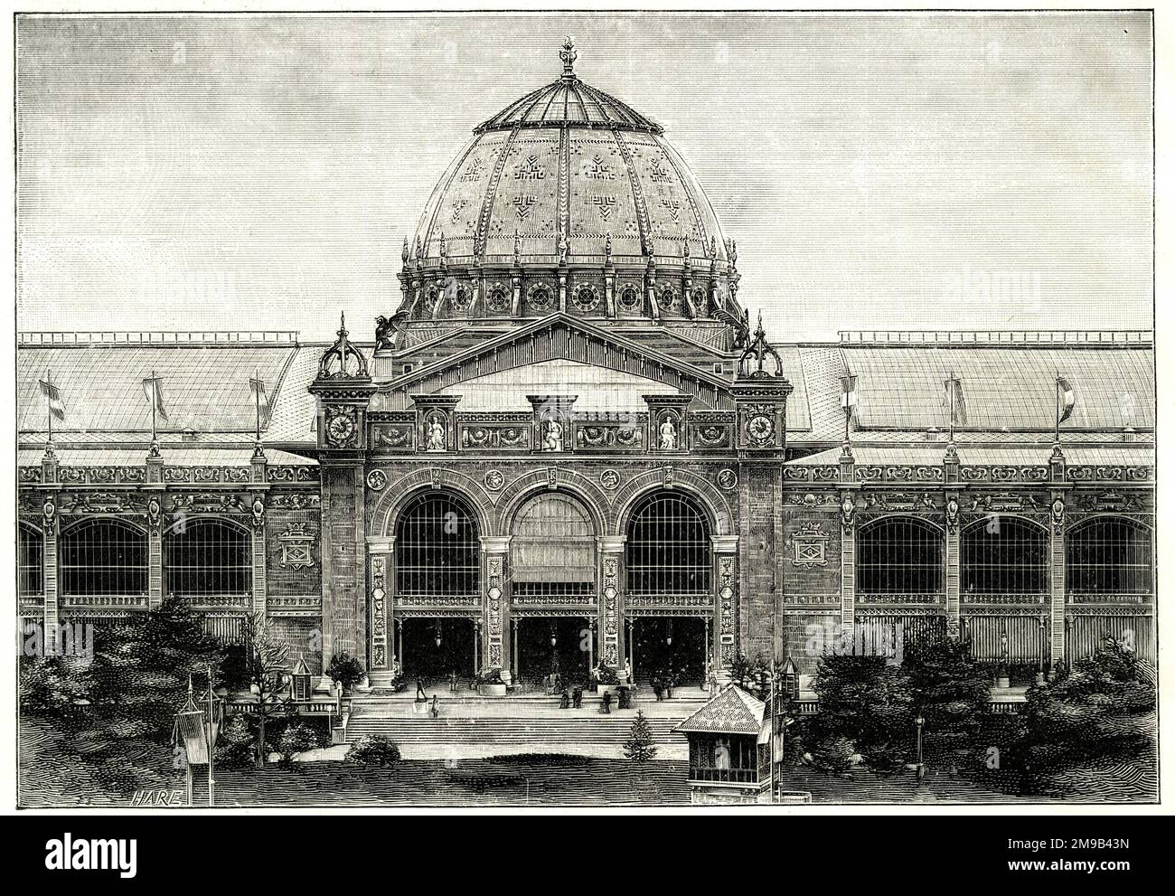 Palace of Fine Arts, Universal Exhibition of Paris, 1889 Stock Photo ...