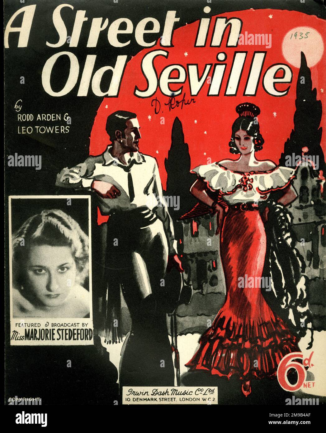 Music cover, A Street in Old Seville, by Rodd Arden and Leo Towers ...