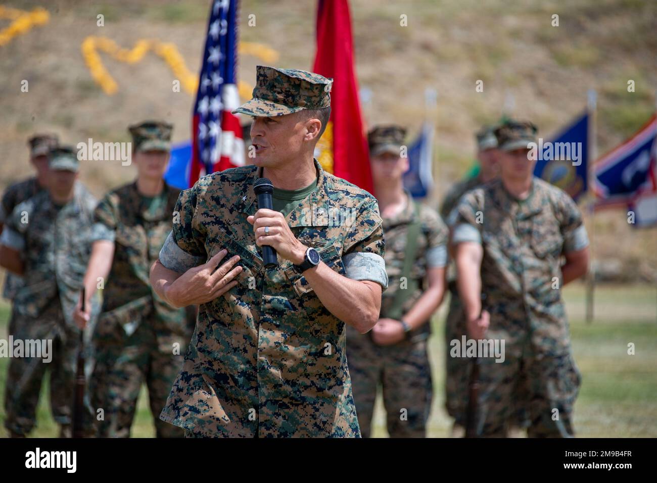 U.S. Marine Brig. Gen. Len Anderson, the commanding general of 4th ...