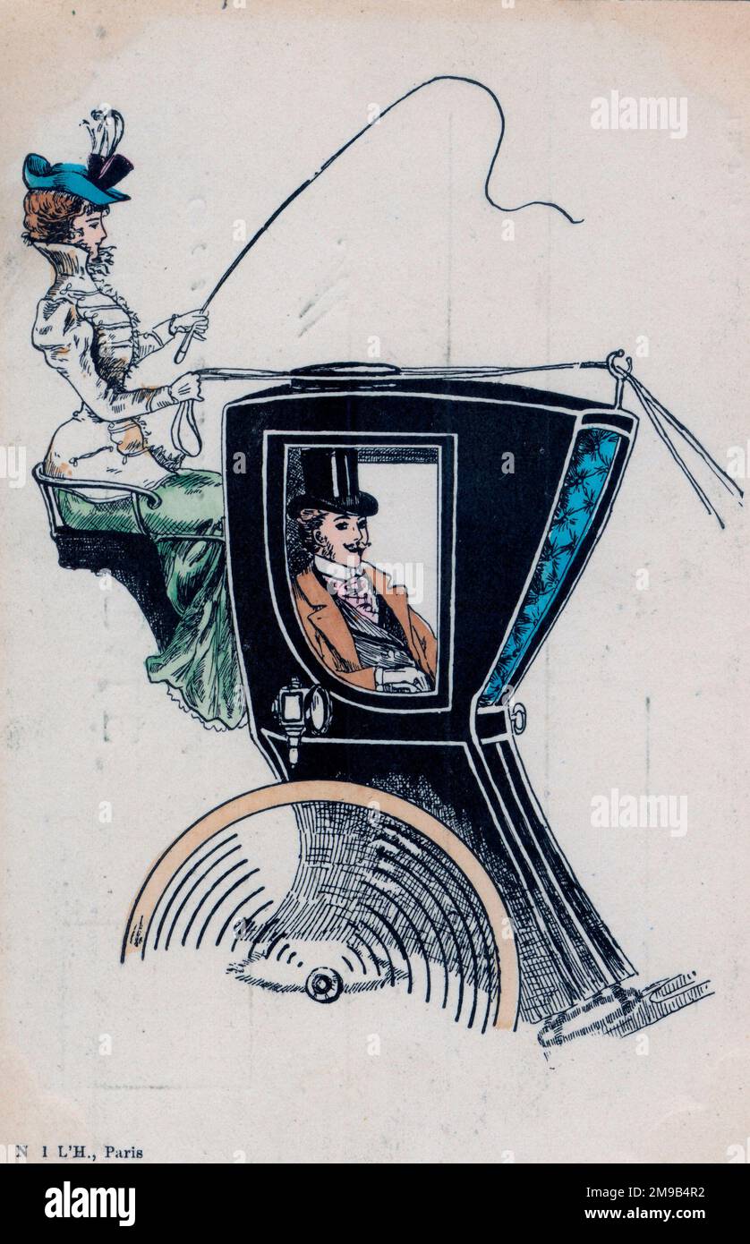 This is the first of a set of four picture postcards showing the lady ...