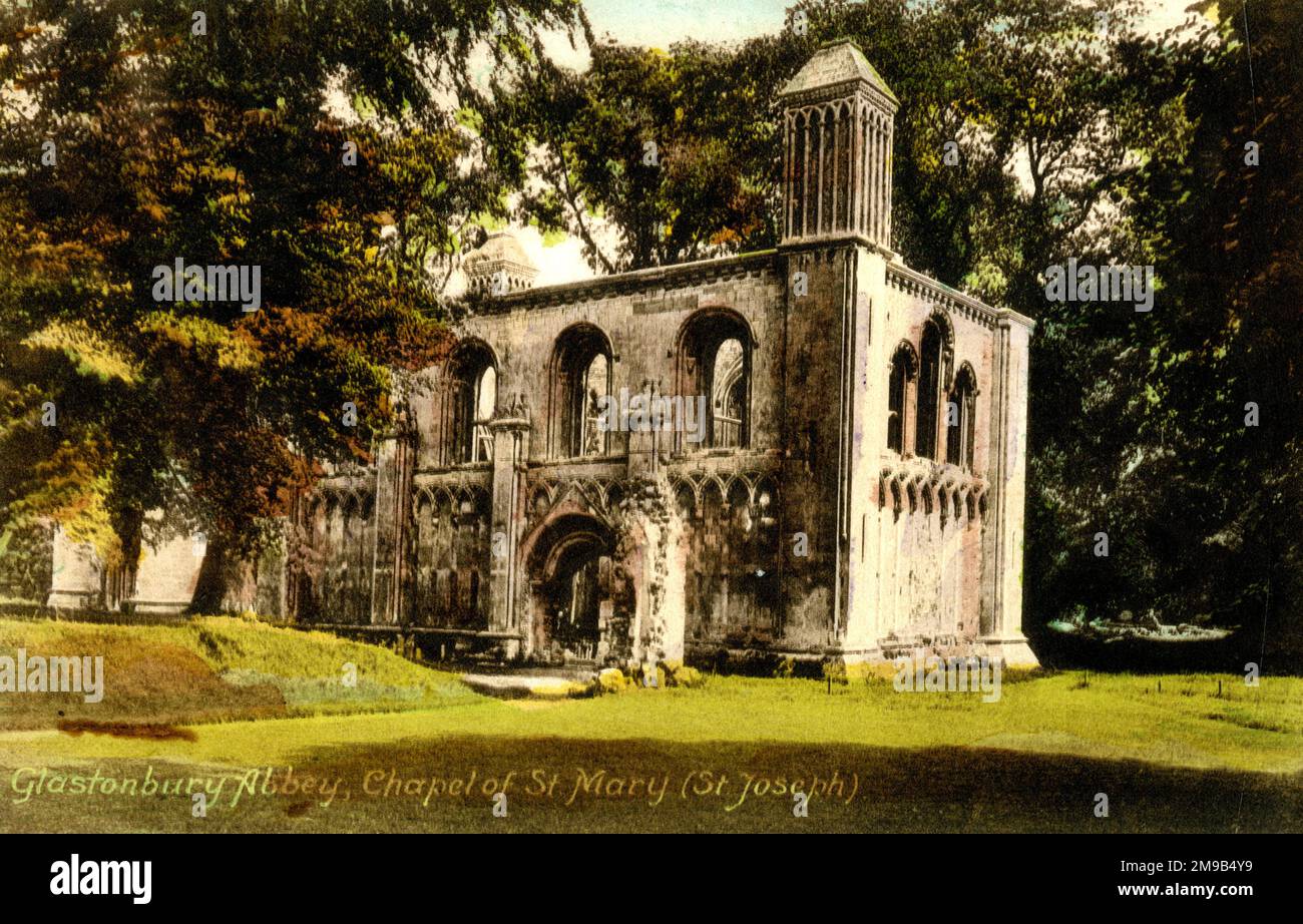 Chapel of St Mary (St Joseph), Glastonbury Abbey, Gloucestershire Stock ...