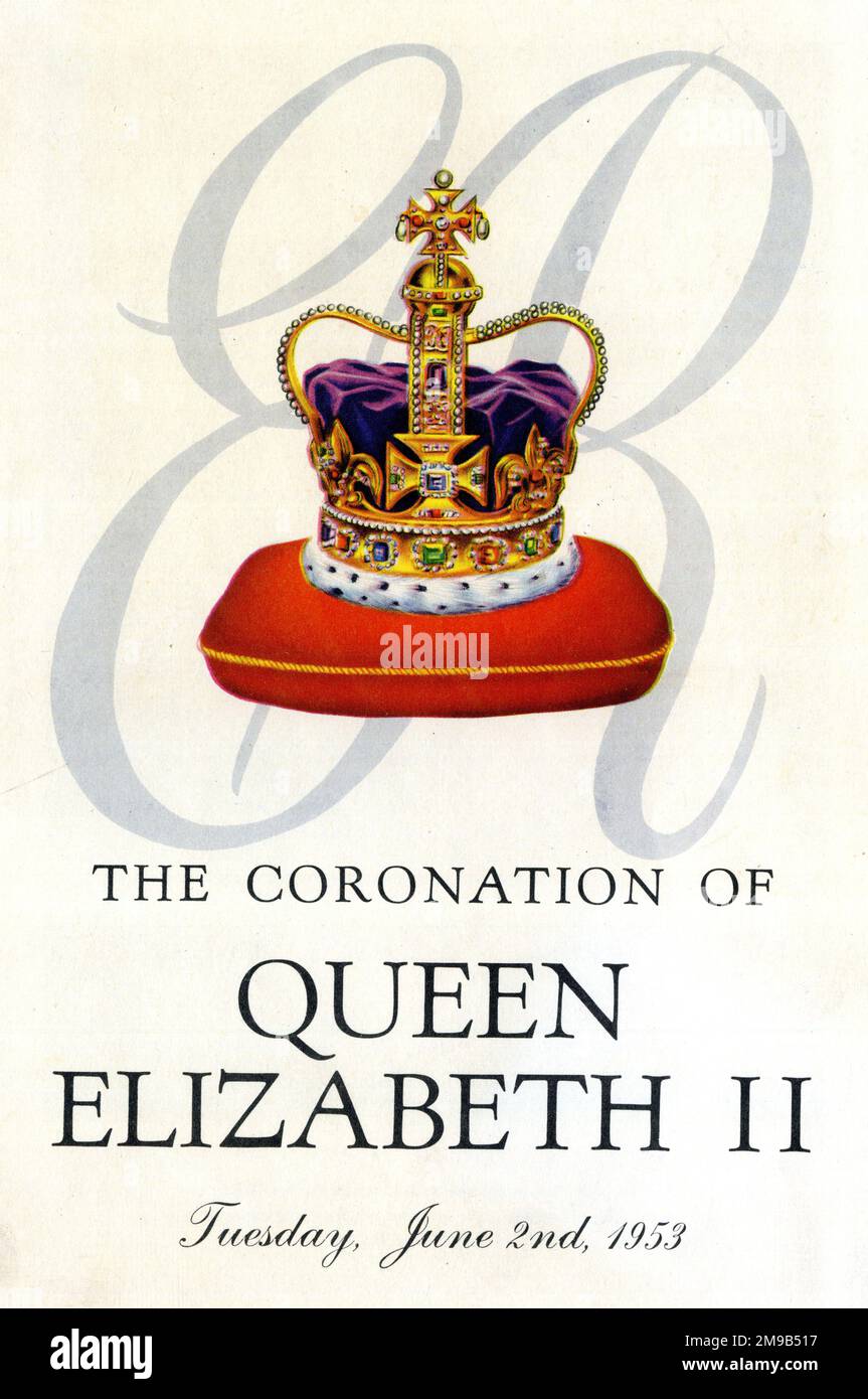 The Coronation of Queen Elizabeth II, Tuesday June 2nd 1953 Stock Photo ...