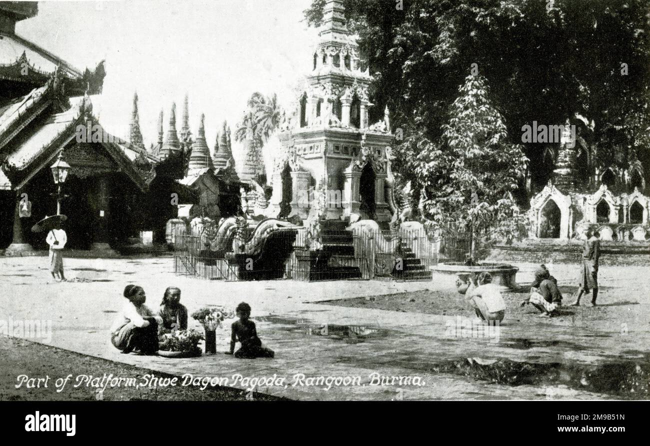 Part of Platform, Shwe Dagon Pagoda, Rangoon, Burma Stock Photo - Alamy