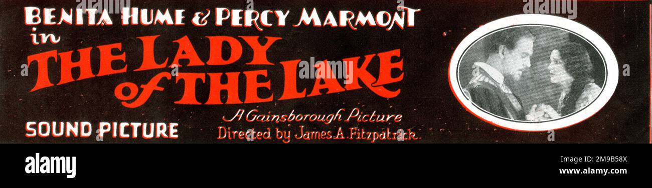 Benita Hume and Percy Marmont in Gainsborough Pictures romantic film ...