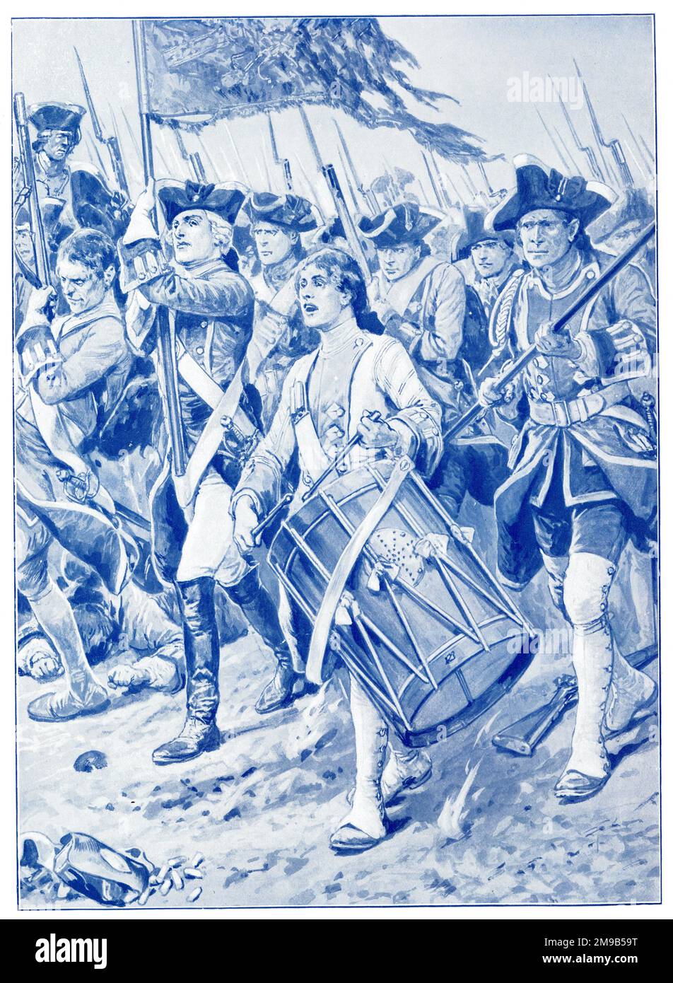 Beating the Charge at the Battle of Dettingen, 27 June 1743 Stock Photo ...