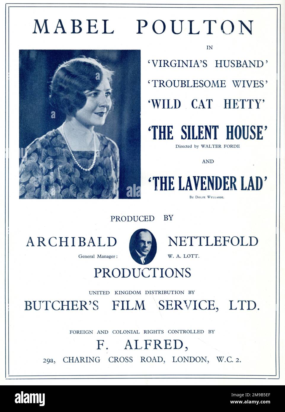 Mabel Poulton in five Archibald Nettlefold films - Virginia's Husband ...
