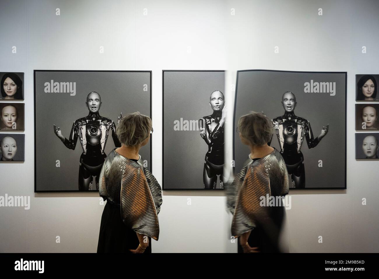 London, UK. 17 January 2023. A woman views 'Ameca I. Engineered Arts ...