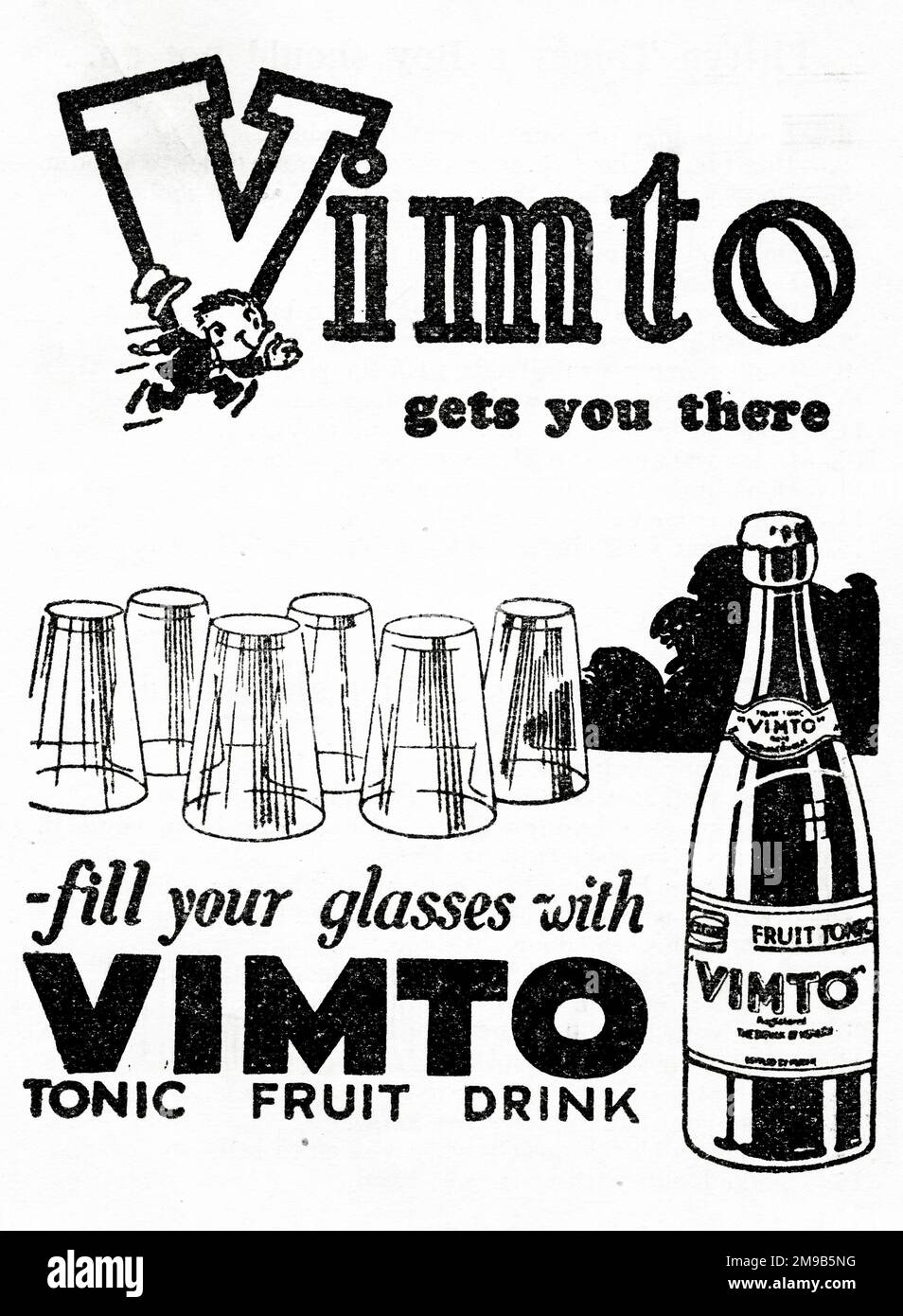 Advert, Vimto Gets You There, Tonic Fruit Drink Stock Photo - Alamy
