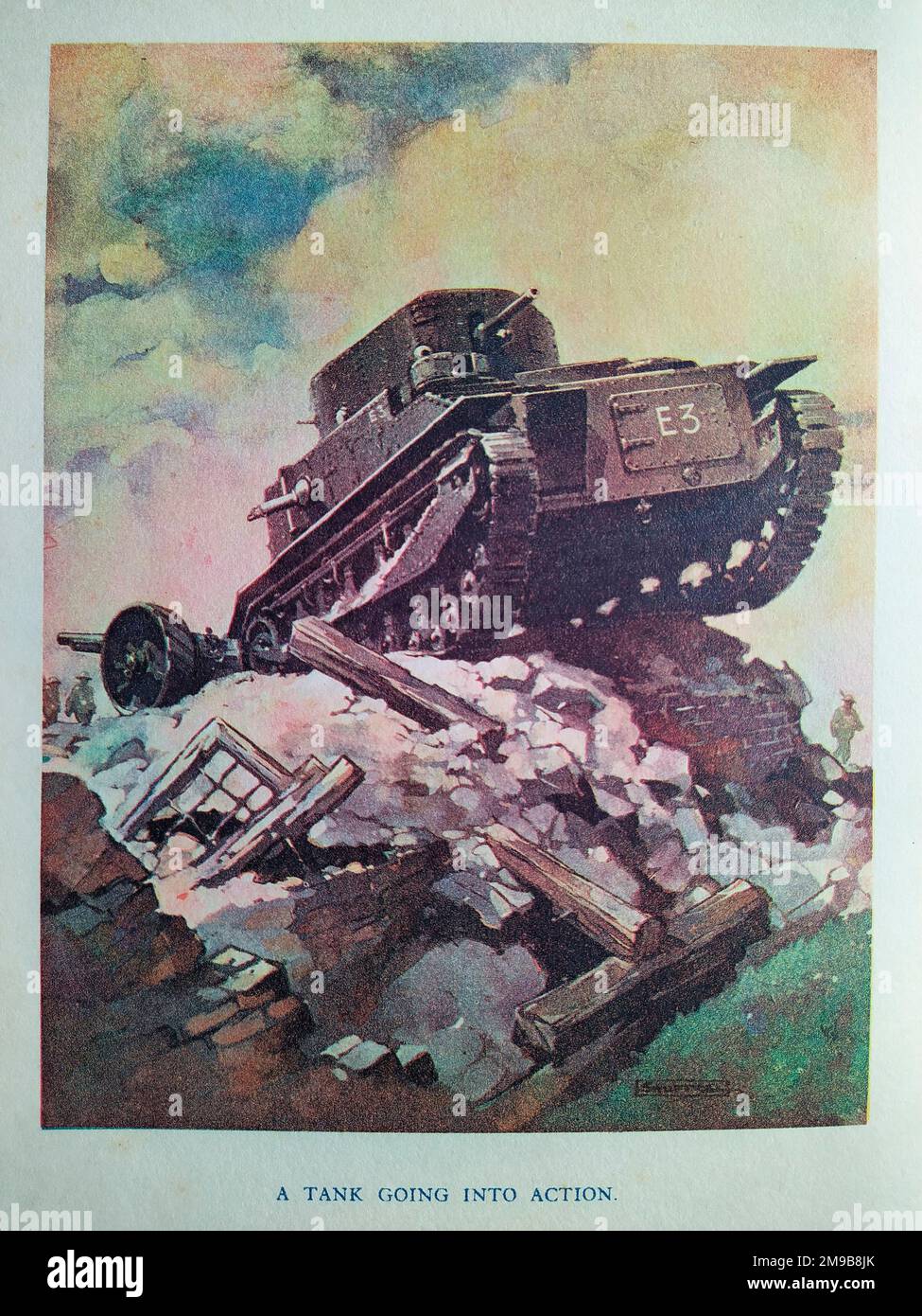 The Motor Picture Book, A Tank Going Into Action Stock Photo - Alamy