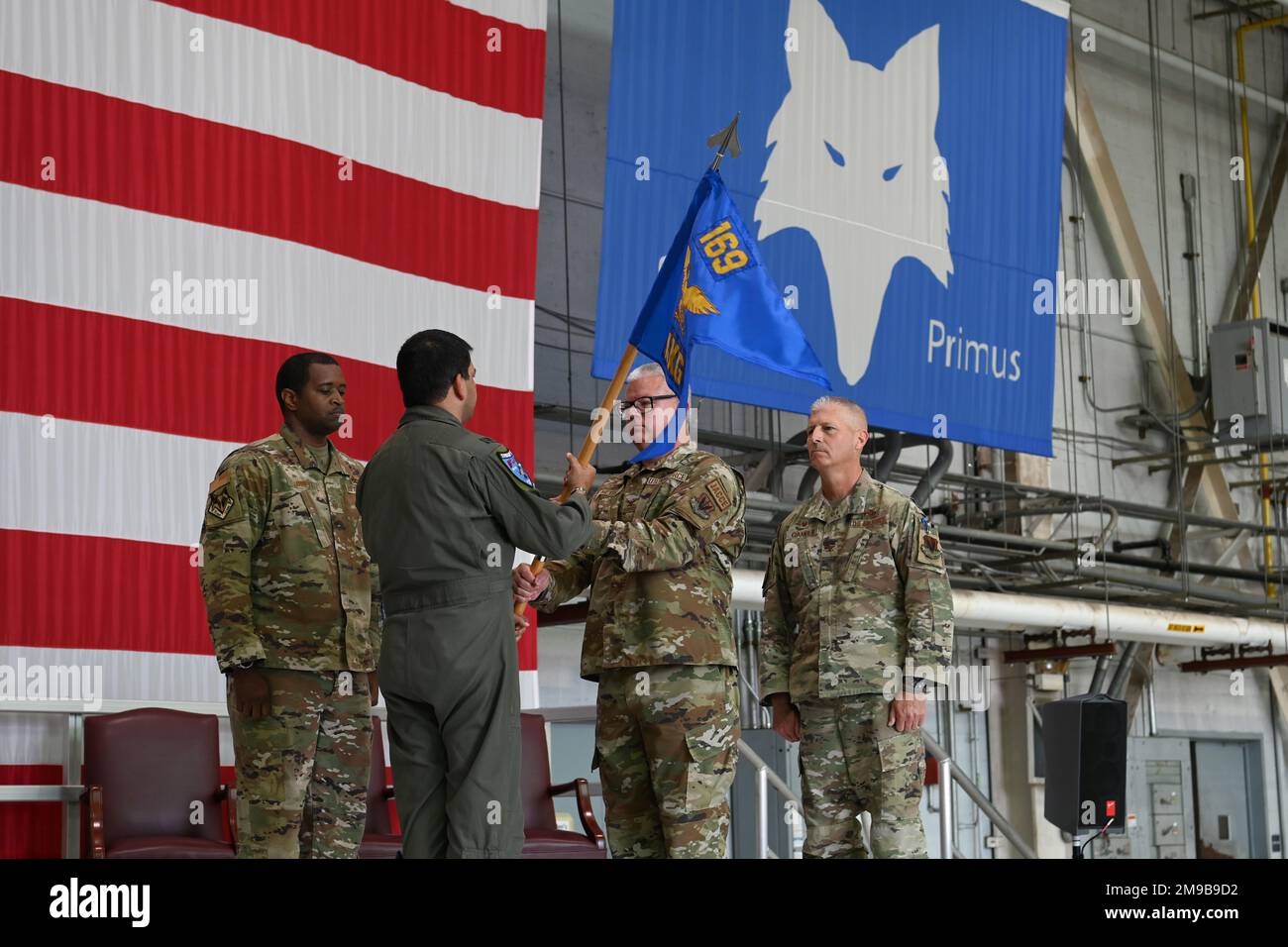 The 169th Maintenance Group conducts a change of command ceremony, May 15, 2022 at McEntire ...