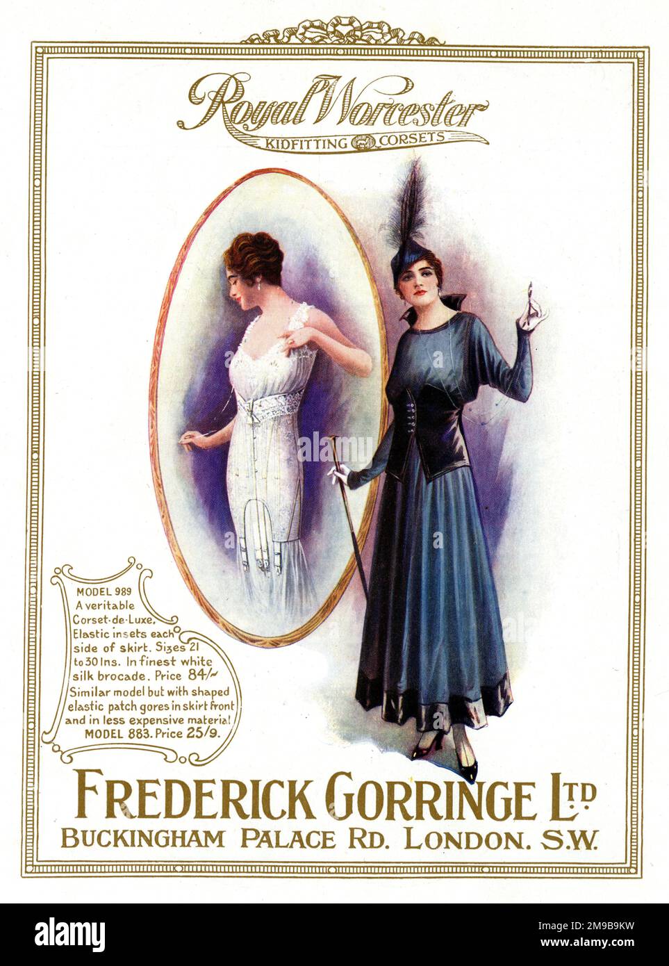 Advert, Royal Worcester Kidfitting Corsets sold by Frederick Gorringe ...