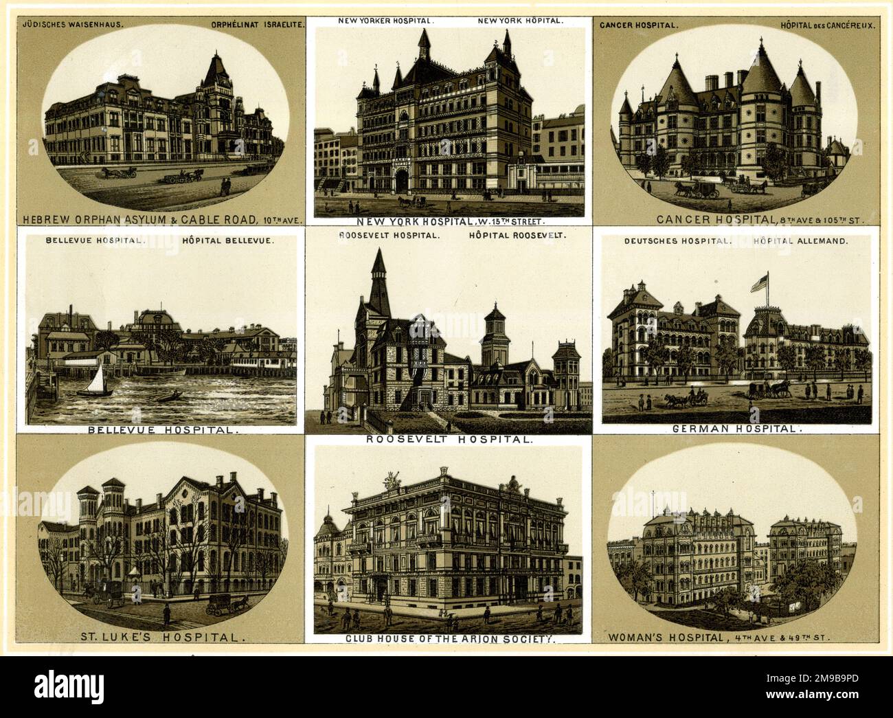 Hospital Buildings in New York City, USA - Hebrew Orphan Asylum, New ...