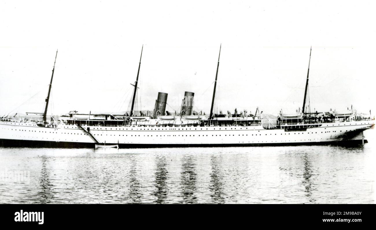 SS Caledonia, Pacific and Orient ship, built 1894 Stock Photo - Alamy