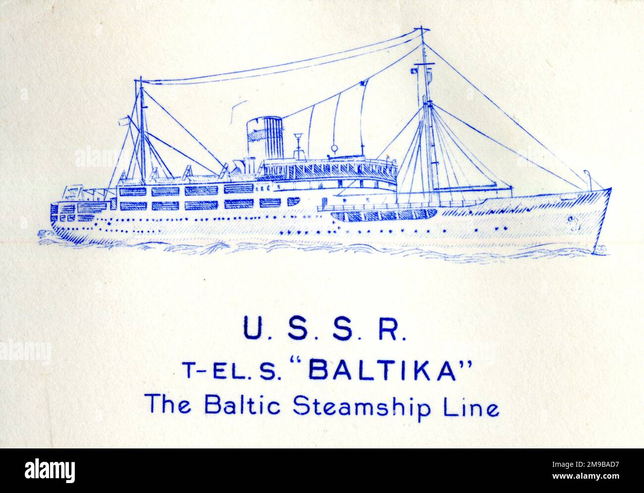 USSR T-EL S Baltika, The Baltic Steamship Line Stock Photo - Alamy