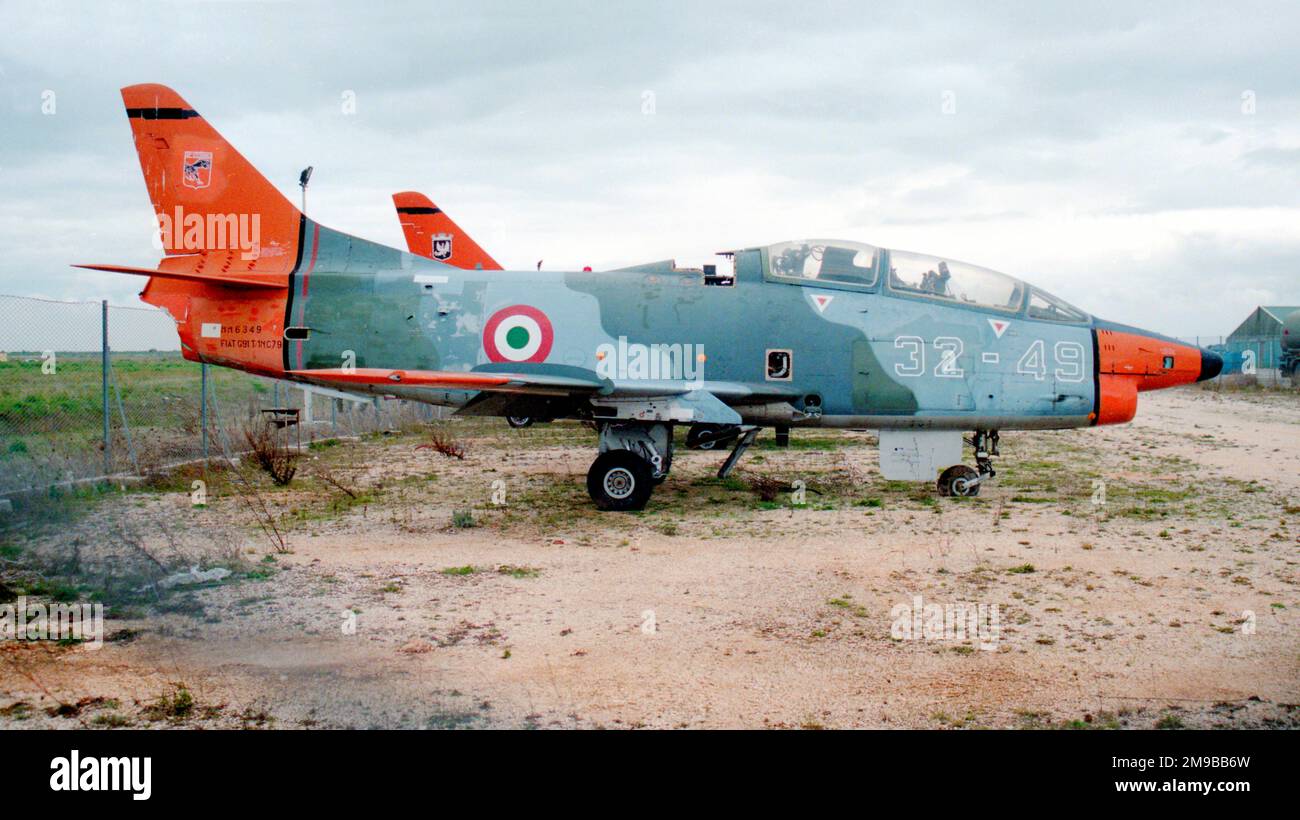 Fiat G.91 T/1 MM6349 / 32-49 (msn 79), in storage awaiting disposal, at ...