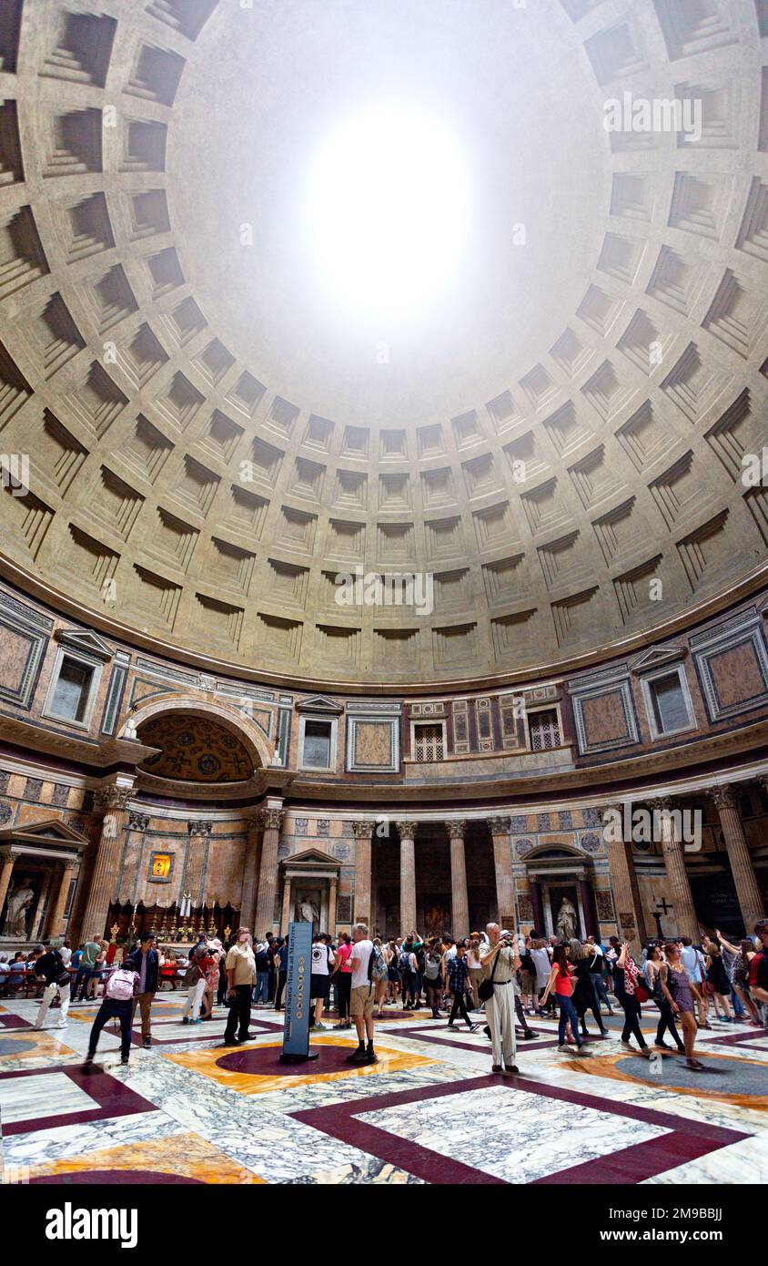 ROME, ITALY - May, 06, 2015: Interiors and details of Pantheon, the ...