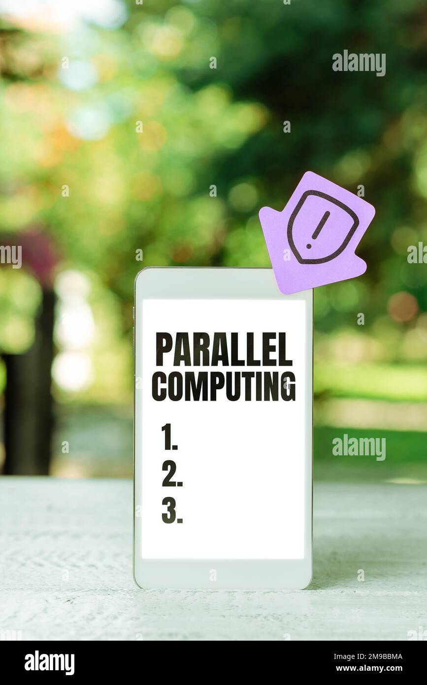 Handwriting text Parallel Computing. Concept meaning simultaneous ... Handwriting text Parallel Computing. Concept meaning simultaneous ...