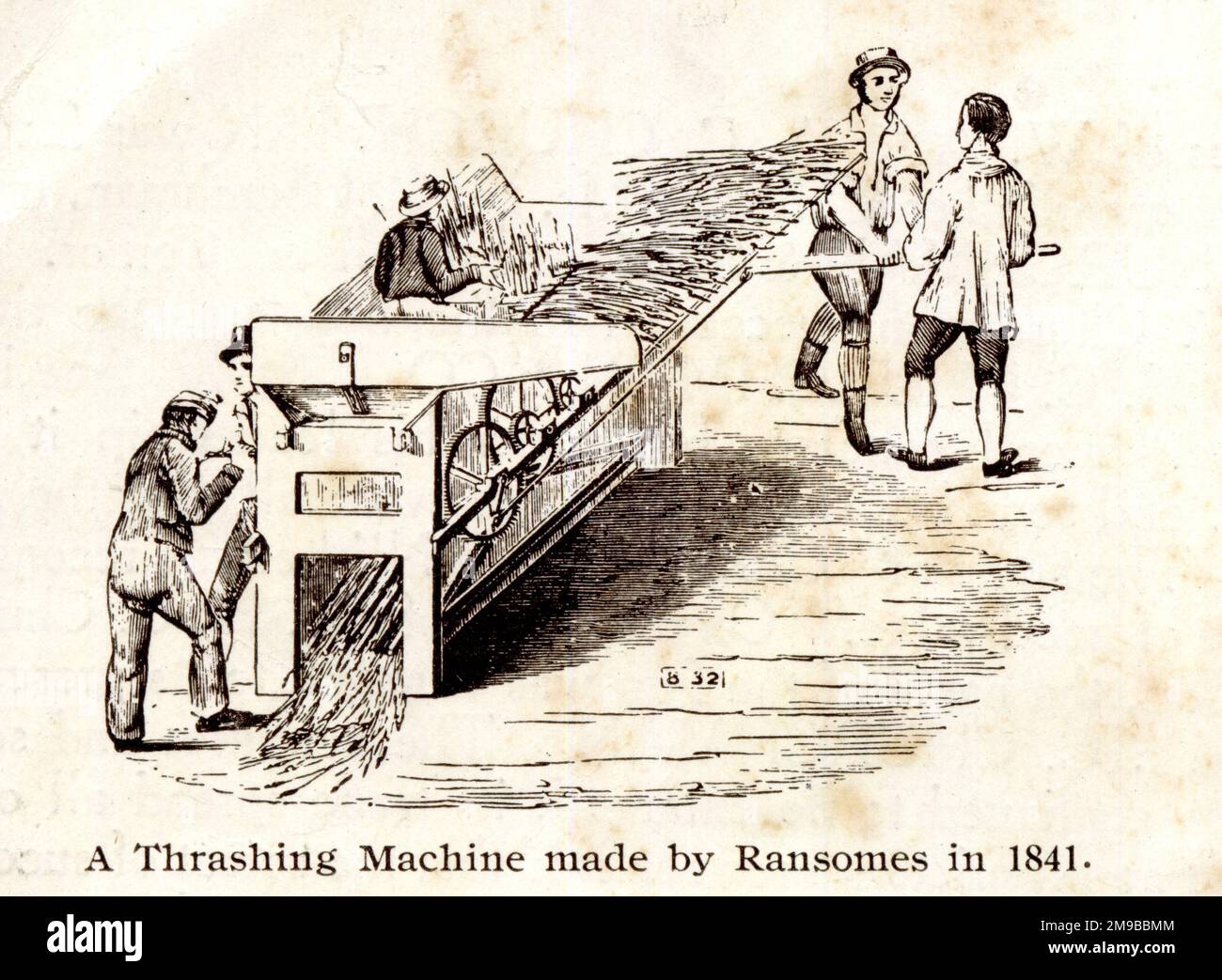 Thrashing machine made by Ransomes of Ipswich Stock Photo - Alamy